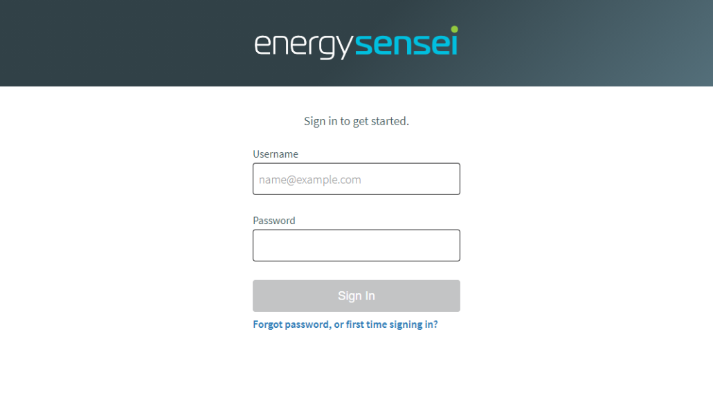 Energy Sensei - Your Account Sign In
